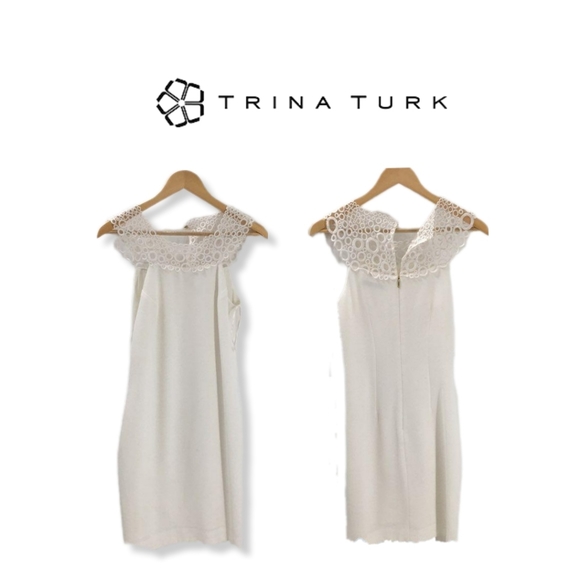 Trina Turk | Dresses | Trina Turk Mini Crochet Circle Collar Off The ...